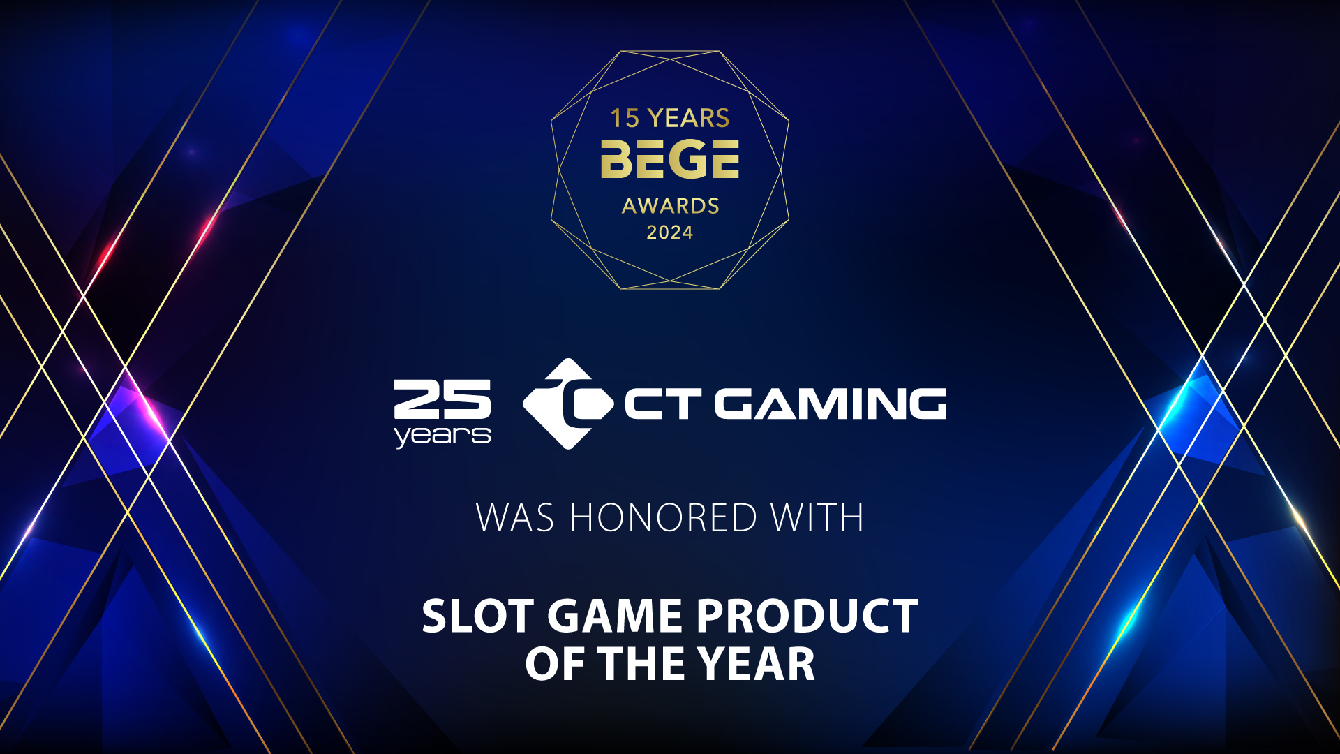 CT Gaming Wins Slot Game Product of the Year at BEGE Awards 2024 » CT ...